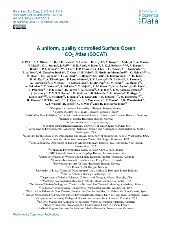 (PDF) Earth System Science Data Social Geography A uniform, quality ...