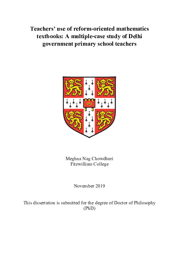 (PDF) Teachers’ use of reform-oriented mathematics textbooks: A ...