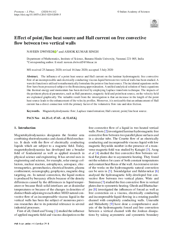 (PDF) Effect of point/line heat source and Hall current on free ...