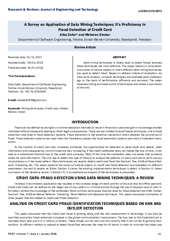 (PDF) A Survey on Application of Data Mining Techniques; ItÃ¢ÂÂs ...
