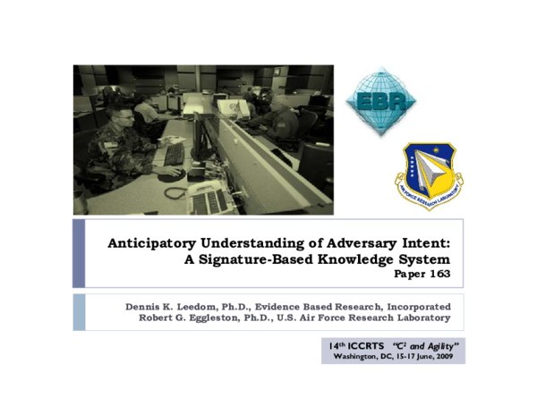(PDF) Anticipatory Understanding of Adversary Intent: A Signature-Based ...