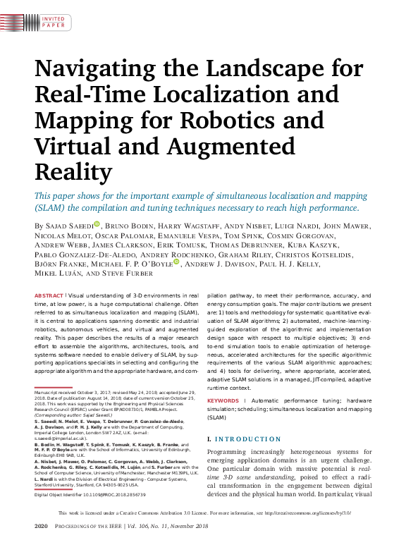 (PDF) Navigating the Landscape for Real-Time Localization and Mapping ...
