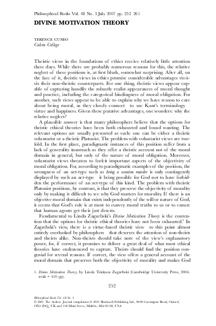 (PDF) Divine Motivation Theory
