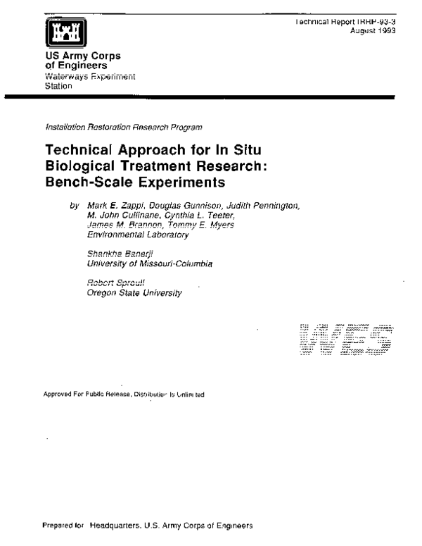(PDF) Technical Approach for In Situ Biological Treatment Research ...