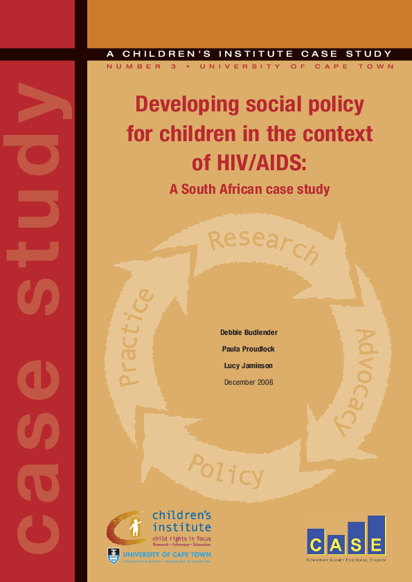 (PDF) for children in the context of HIV/AIDS: A South African case study