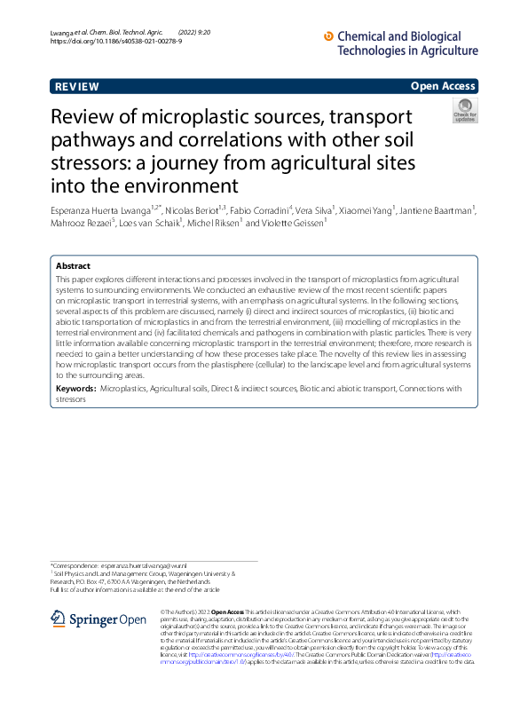 (PDF) Review of microplastic sources, transport pathways and ...