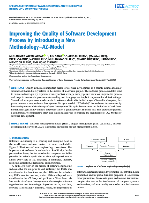 (PDF) Improving the Quality of Software Development Process by ...