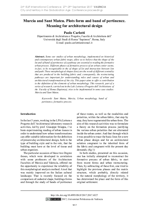(PDF) Shape of cadastral plot and band of pertinence. Meaning for ...