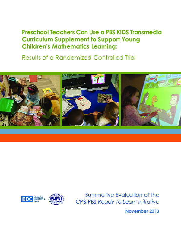 (PDF) Preschool Teachers Can Use a PBS KIDS Transmedia Curriculum ...