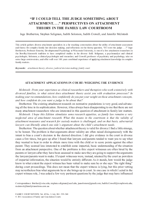 (PDF) “If I Could Tell the Judge Something About Attachment ...