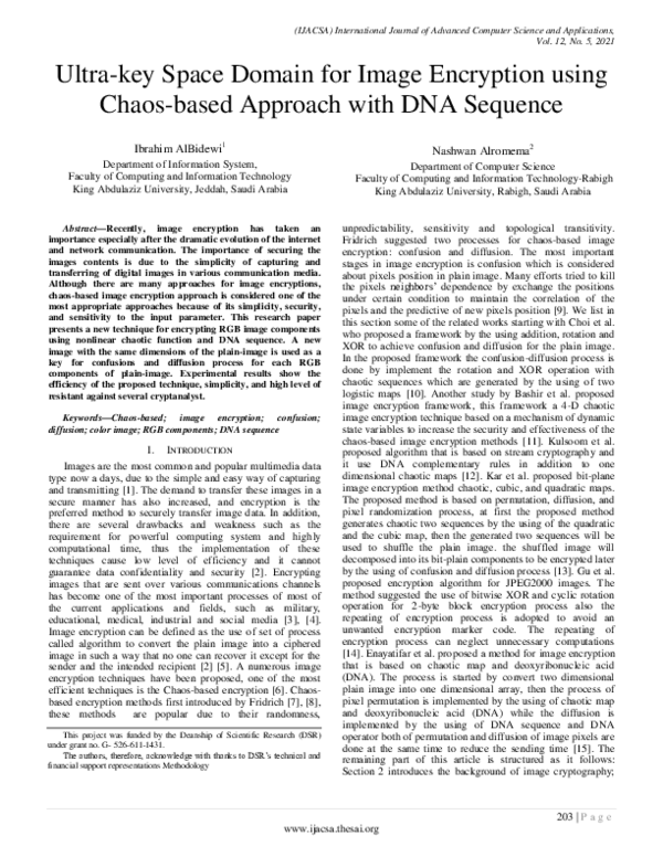 Ultra-key Space Domain for Image Encryption using Chaos-based Approach with DNA Sequence