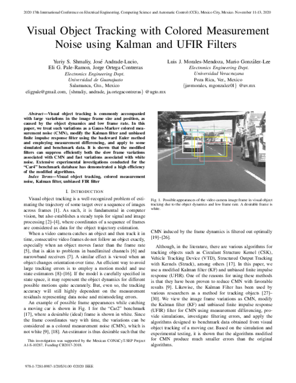 (PDF) Visual Object Tracking with Colored Measurement Noise using ...