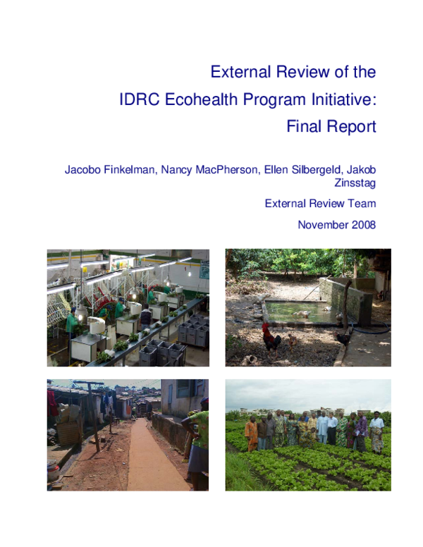 (PDF) External review of the IDRC Ecohealth Program Initiative : final ...