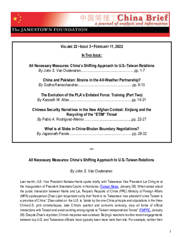 (PDF) Chinese Security Narratives in the New Afghan Context: Xinjiang ...