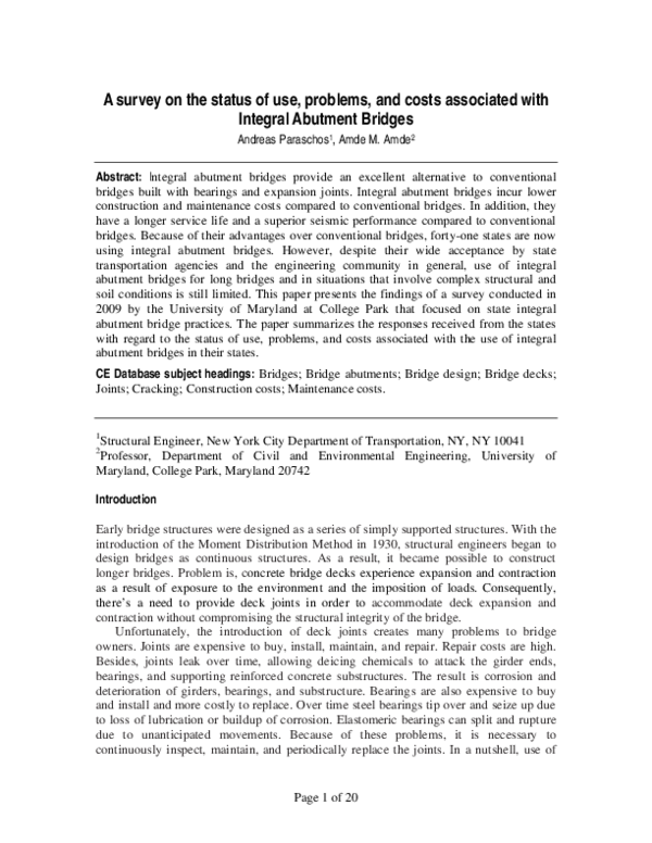 (PDF) A survey on the status of use , problems , and costs associated ...