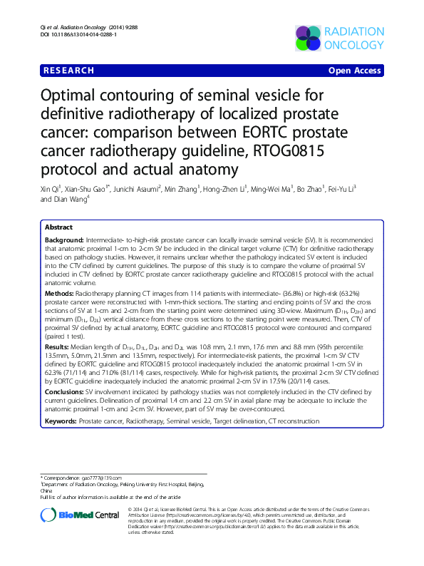 (PDF) Optimal contouring of seminal vesicle for definitive radiotherapy ...