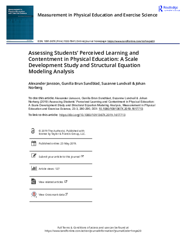 (PDF) Assessing Students’ Perceived Learning and Contentment in ...