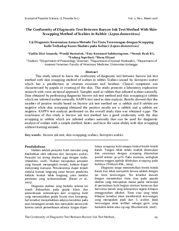 (PDF) The Conformity of Diagnostic Test Between Burrow Ink Test Method ...