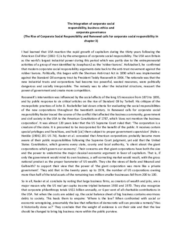 (DOC) The Rise of Corporate Social Responsibility In chapter | Jure ...