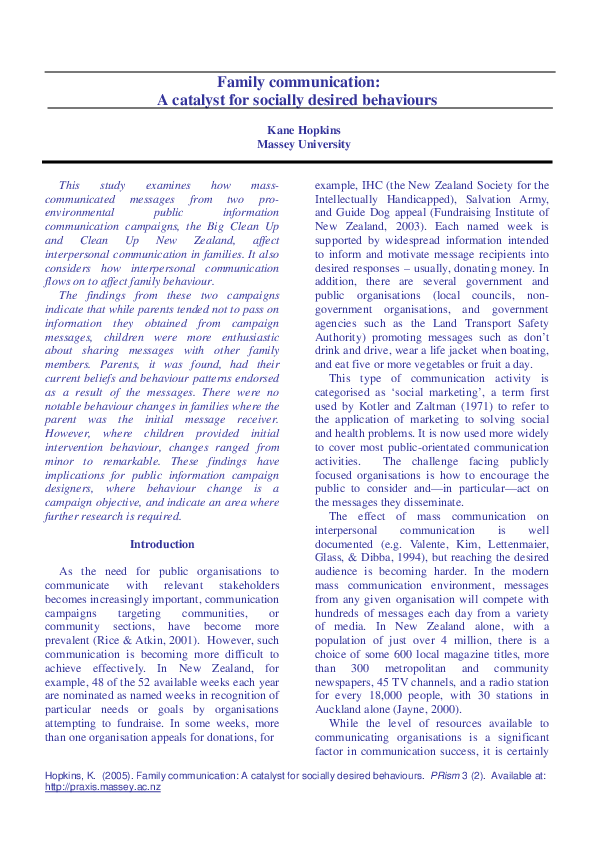 (PDF) Family communication