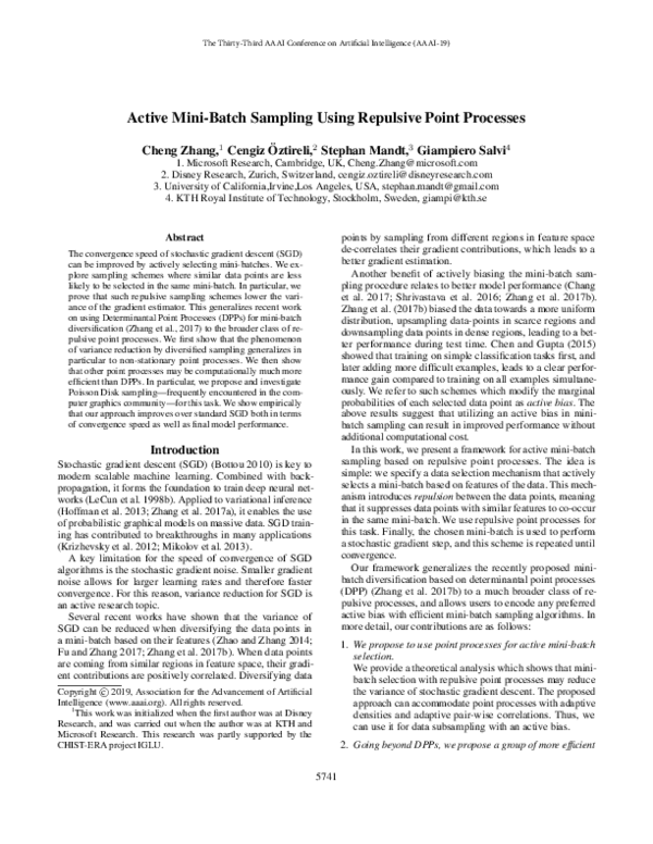 (PDF) Active Mini-Batch Sampling Using Repulsive Point Processes ...