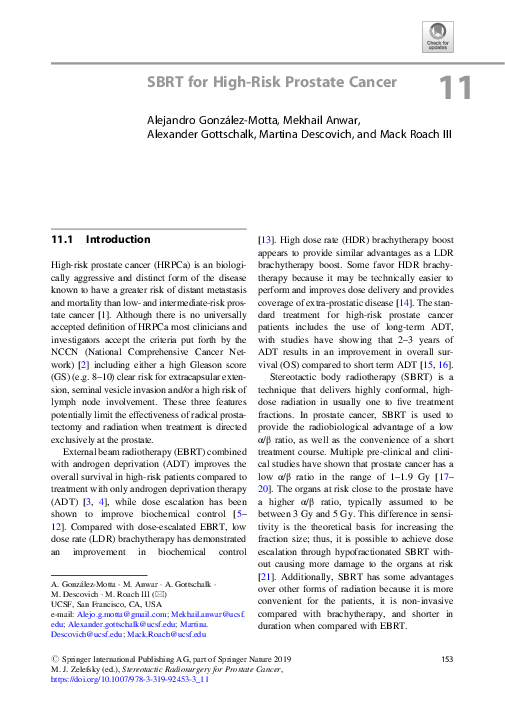 (PDF) SBRT for High-Risk Prostate Cancer