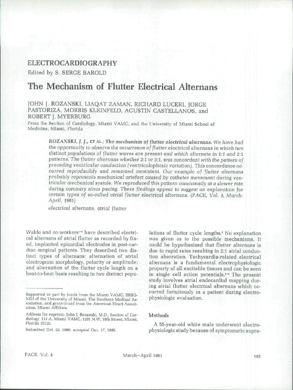 (PDF) The Mechanism of Flutter Electrical Alternans