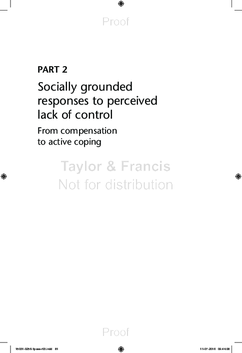 (PDF) Compensatory control theory and the psychological importance of ...