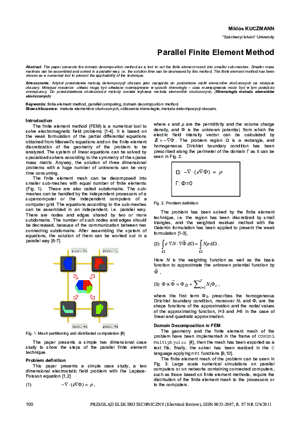 (PDF) Parallel Finite Element Method