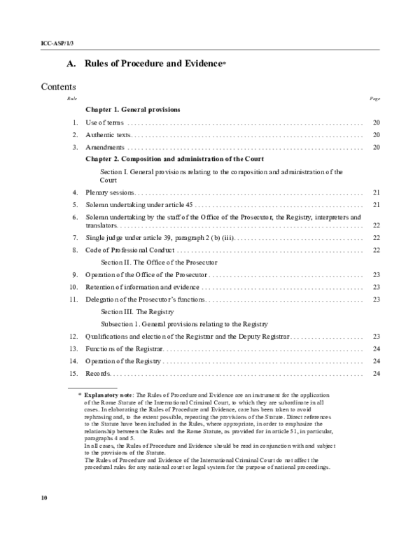 (PDF) Rules of Procedure and Evidence