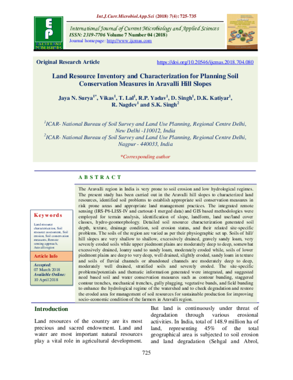(PDF) Land Resource Inventory and Characterization for Planning Soil ...