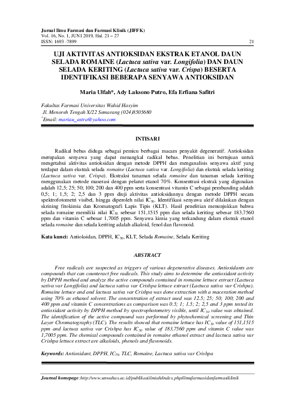 (PDF) Uji Aktivitas Antioksidan Ekstrak Etanol Daun Jambu Air [Eugenia Aqueum (Burm. F) Alston ...