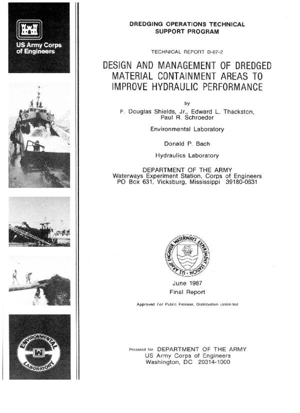 (PDF) Dredging Operations Technical Support Program. Design and ...