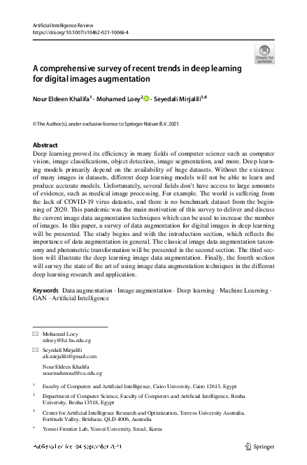 (PDF) A comprehensive survey of recent trends in deep learning for ...