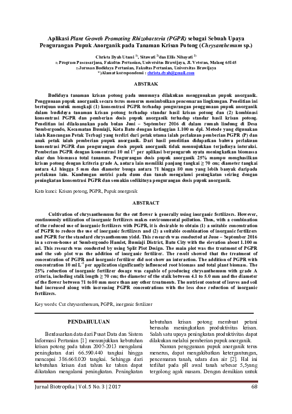 (PDF) Aplikasi Plant Growth Promoting Rhizobacteria (PGPR) sebagai ...