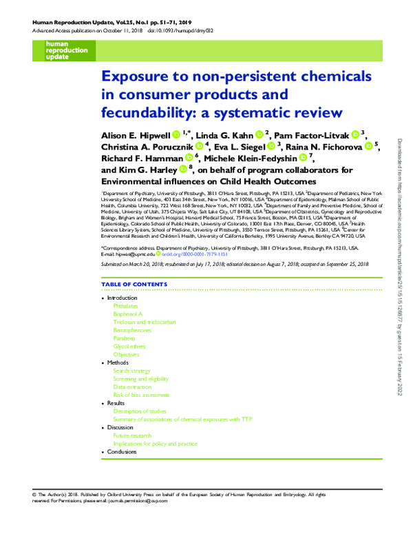 (PDF) Exposure to non-persistent chemicals in consumer products and ...