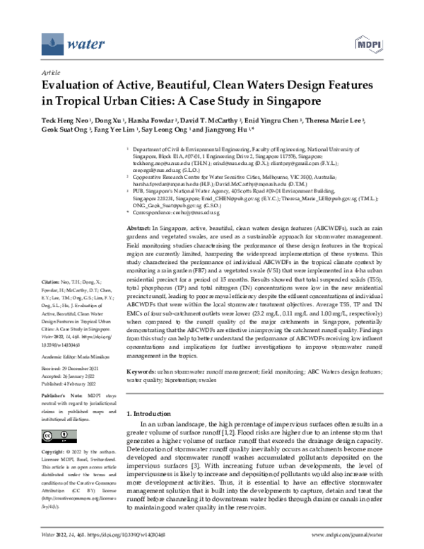 (PDF) Evaluation of Active, Beautiful, Clean Waters Design Features in ...
