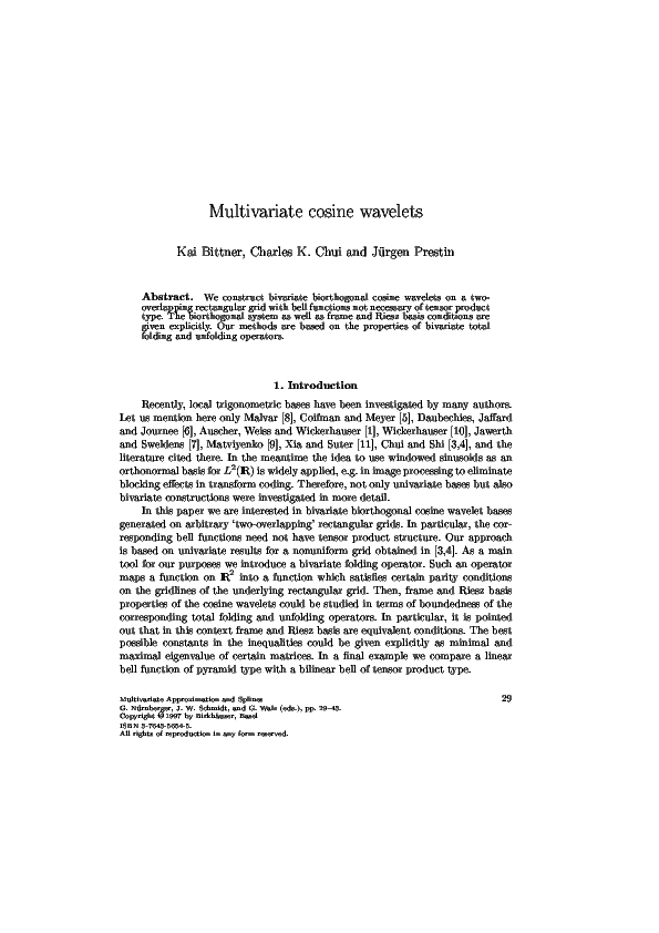 (PDF) Multivariate cosine | Charles Chui - Academia.edu