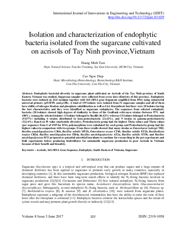 (PDF) Isolation and characterization of endophytic bacteria from Plectranthus tenuiflorus ...
