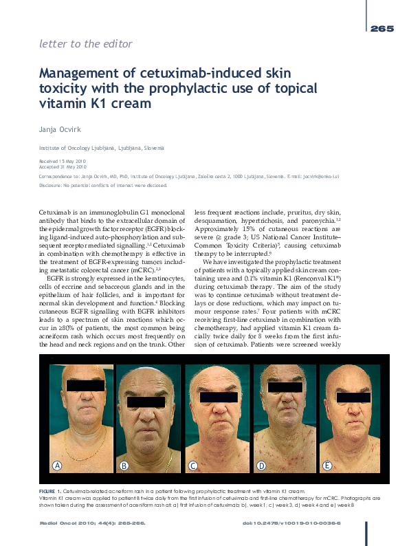 (PDF) Management of cetuximab-induced skin toxicity with the ...