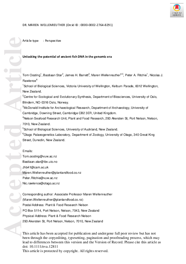 (PDF) Unlocking the potential of ancient fish DNA in the genomic era
