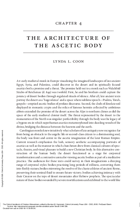 (PDF) "Architecture of the Ascetic Body"