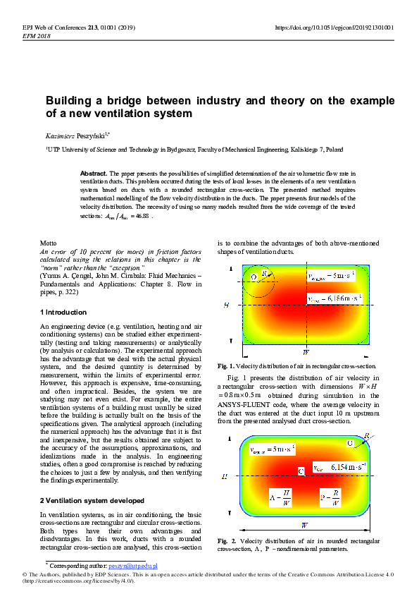 (PDF) Building a bridge between industry and theory on the example of a ...