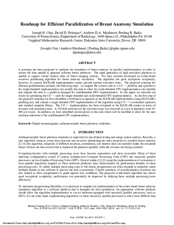 (PDF) Roadmap for efficient parallelization of breast anatomy ...