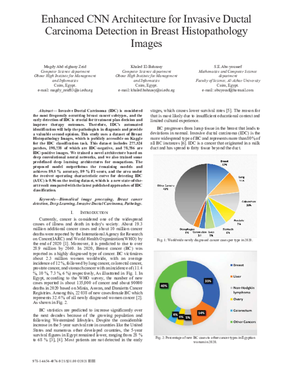 (PDF) Enhanced CNN Architecture for Invasive Ductal Carcinoma Detection ...