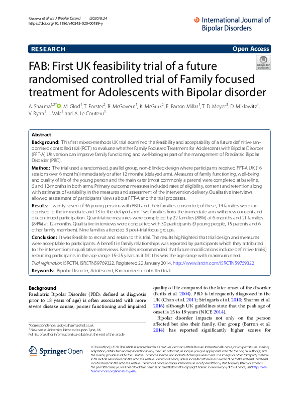 (PDF) FAB: First UK feasibility trial of a future randomised controlled ...
