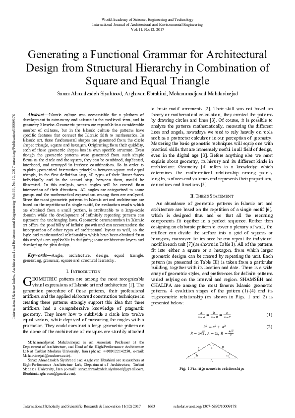 (PDF) Generating A Functional Grammar For Architectural Design From ...