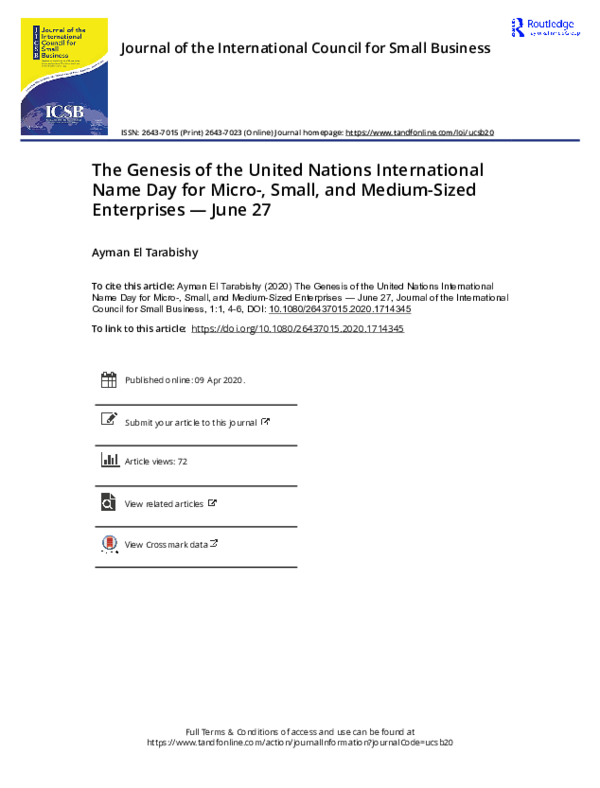 (PDF) The Genesis of the United Nations International Name Day for ...