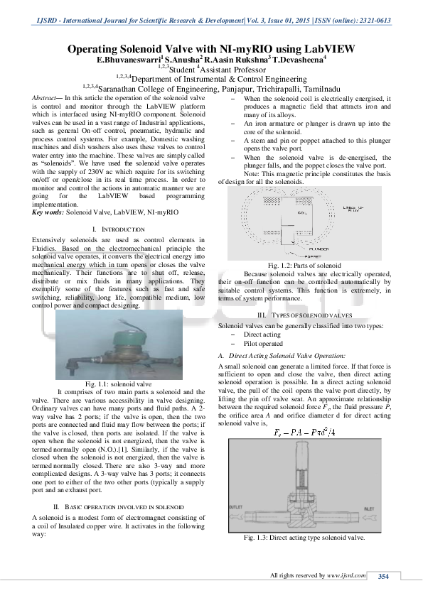 (PDF) Operating Solenoid Valve with NI-myRIO using LabVIEW