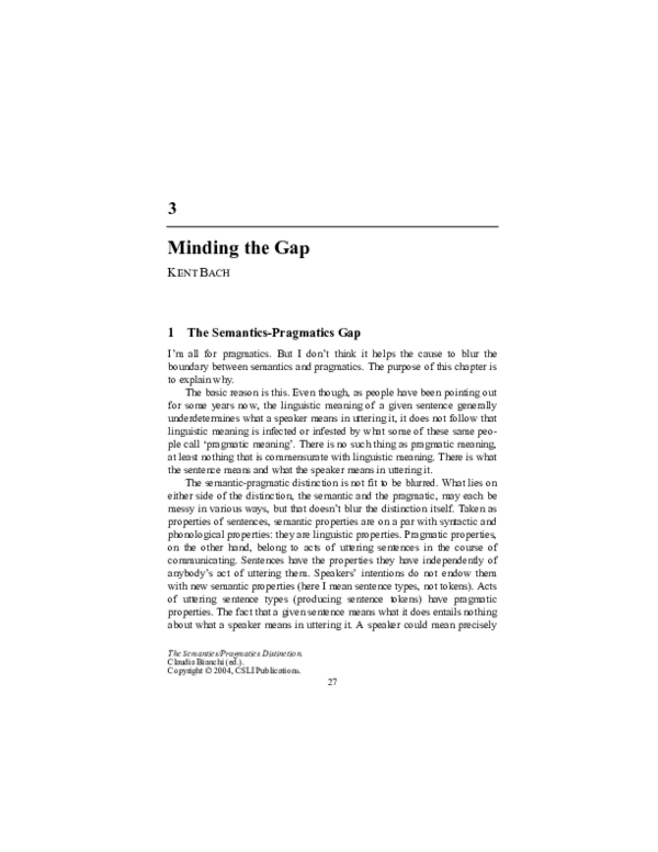 (PDF) 3 Minding the Gap